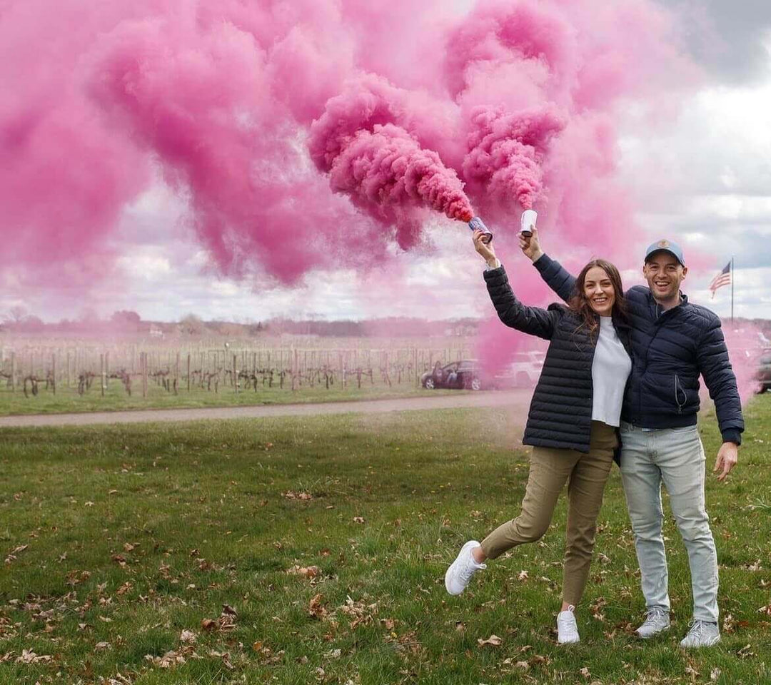 How to Plan and Execute a Pink Smoke Bomb Gender Reveal – Shutter Bombs